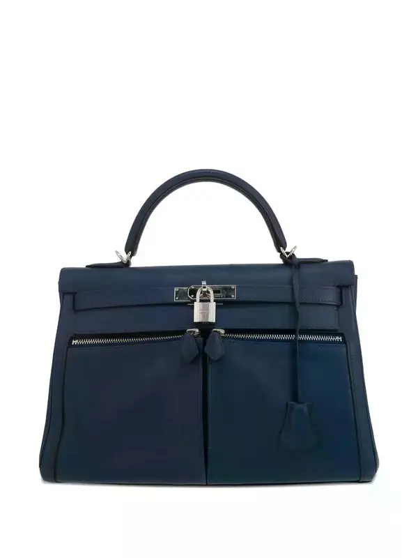 Hermès 2010 Kelly Lakis Tote Bag - Blue