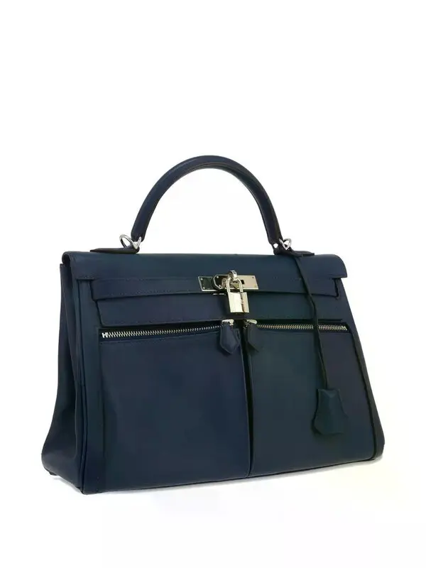 Hermès 2010 Kelly Lakis Tote Bag - Blue