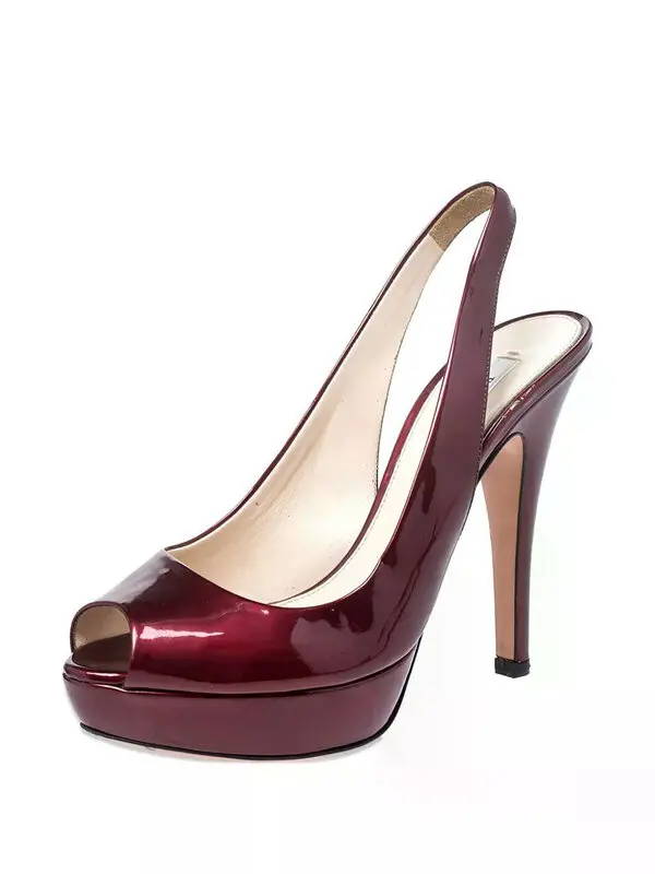 Prada 125mm Patent-leather Slingback Pumps