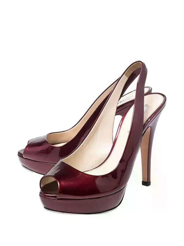 Prada 125mm Patent-leather Slingback Pumps
