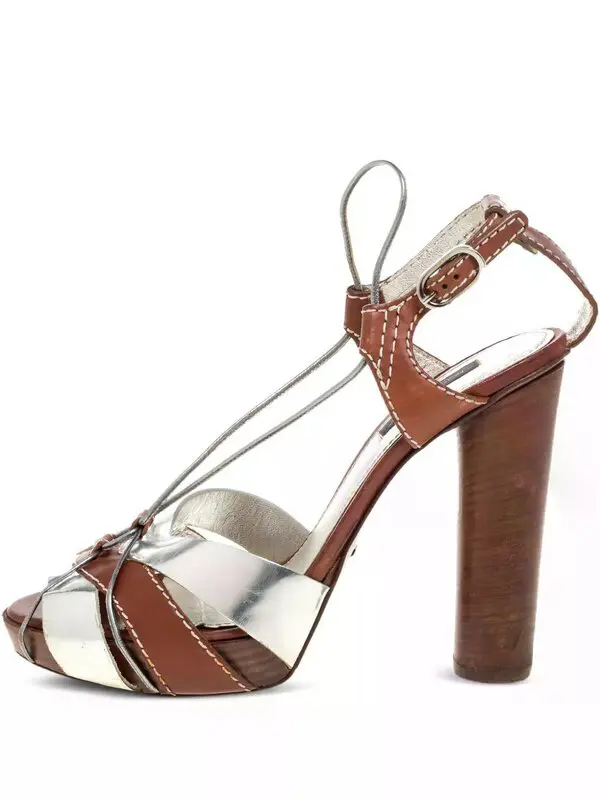 Dolce & Gabbana 125mm Leather Platform Sandals - Brown
