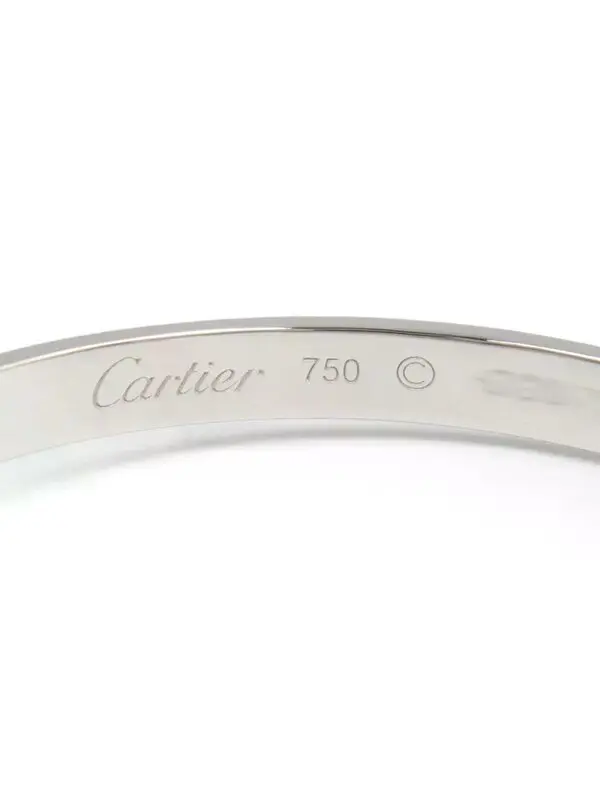 Cartier 2010s 18k White Gold Love Hoop Earrings - Silver