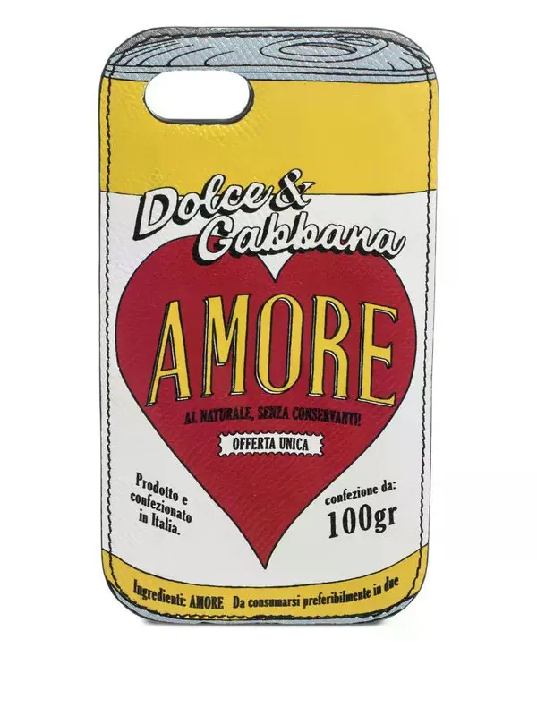 Dolce & Gabbana Amore-print Iphone Case - White