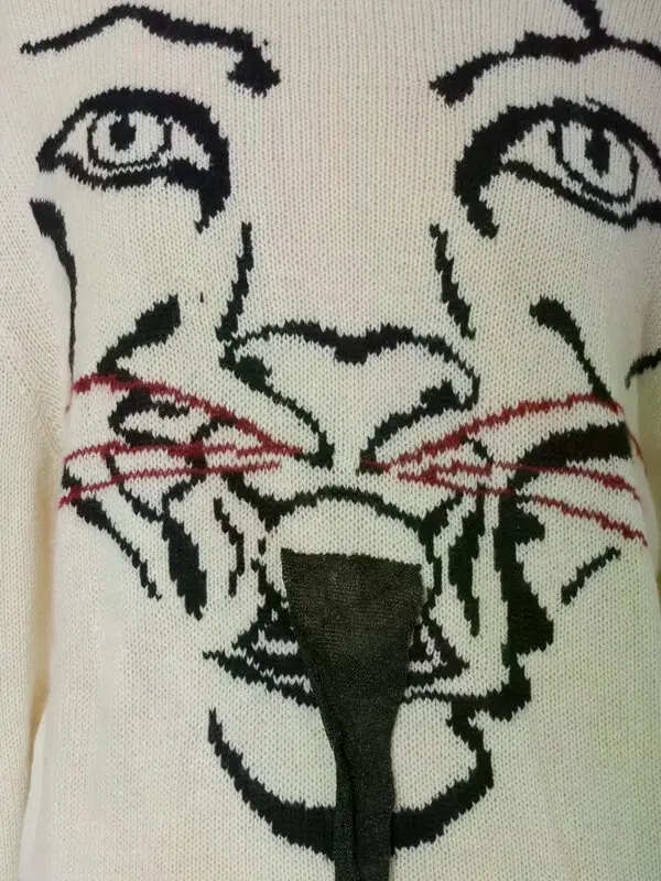 KRIZIA Tiger-embroidered Sweater