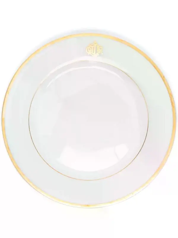 Dior Logo-stamped Porcelain Dessert Plate - White