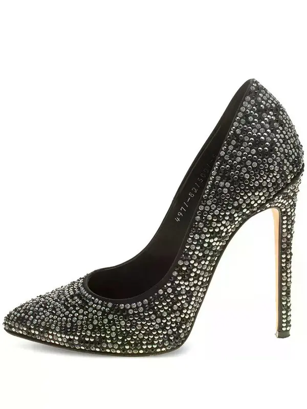 GINA 125mm Crystal Pointed-toe Pumps
