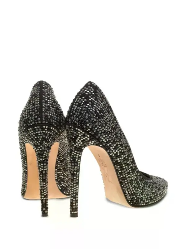 GINA 125mm Crystal Pointed-toe Pumps