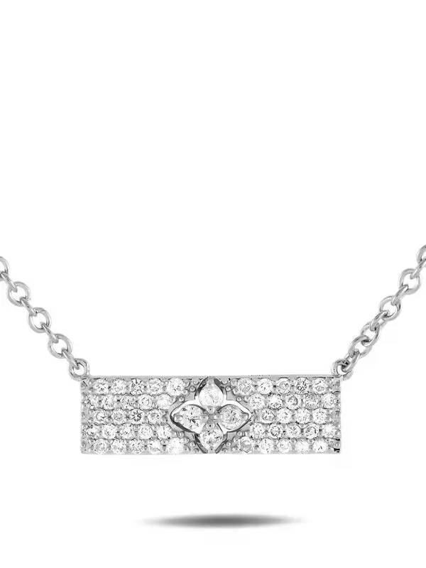 LB EXCLUSIVE 14k White Diamond Pendant Necklace - Gold