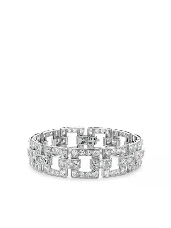 PRAGNELL Art Deco Linzeler Et Marchak Diamond Bracelet - Silver