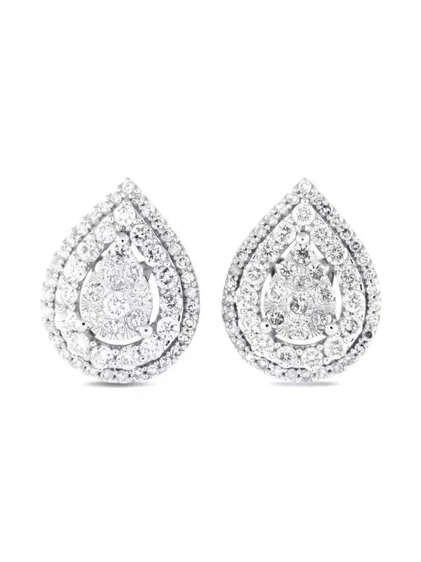 LB EXCLUSIVE 14k White Gold Diamond Earrings - Silver