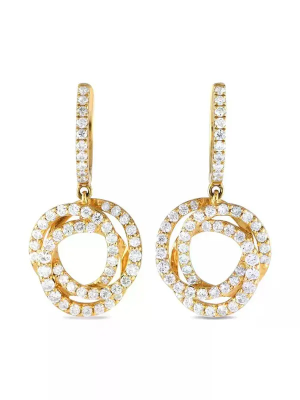 LB EXCLUSIVE 18k Yellow Diamond Drop Earrings - Gold
