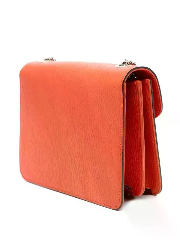 Gucci 2016-2025 Small Calfskin Interlocking G Crossbody Bag - Orange