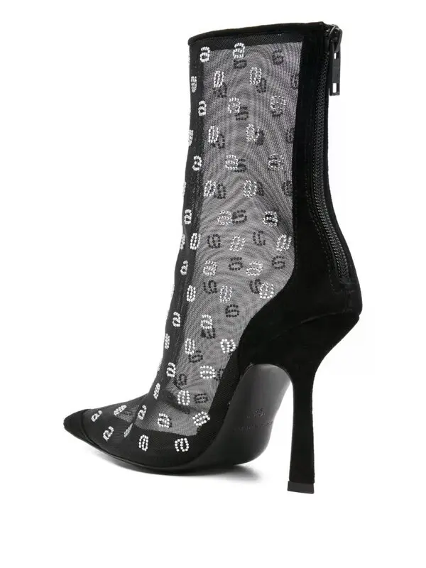ALEXANDER WANG 100mm Crystal-embellished Boots