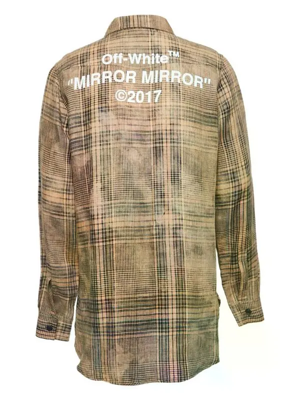 Off-White Plaid Long-sleeve Shirt