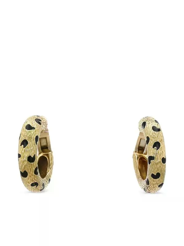 FRED 1970 18kt Yellow Panthère Hoop Earrings - Gold