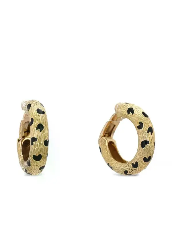 FRED 1970 18kt Yellow Panthère Hoop Earrings