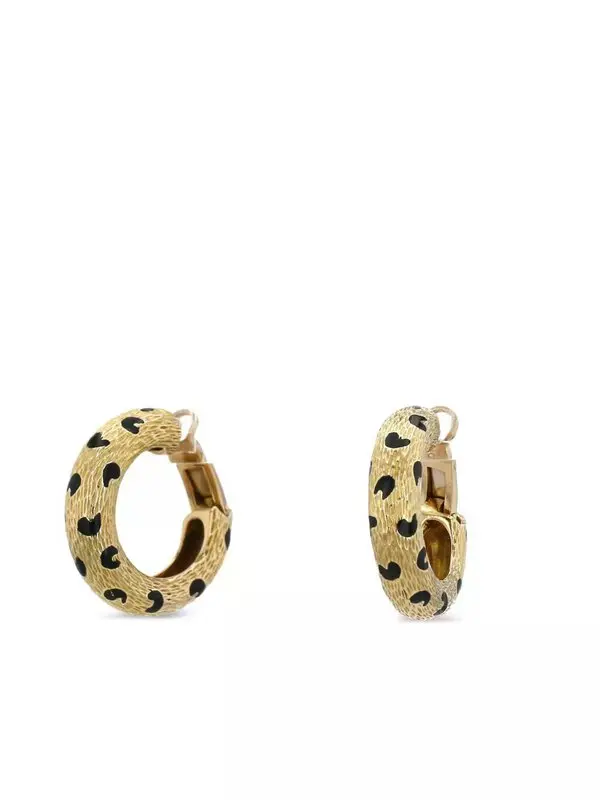 FRED 1970 18kt Yellow Panthère Hoop Earrings