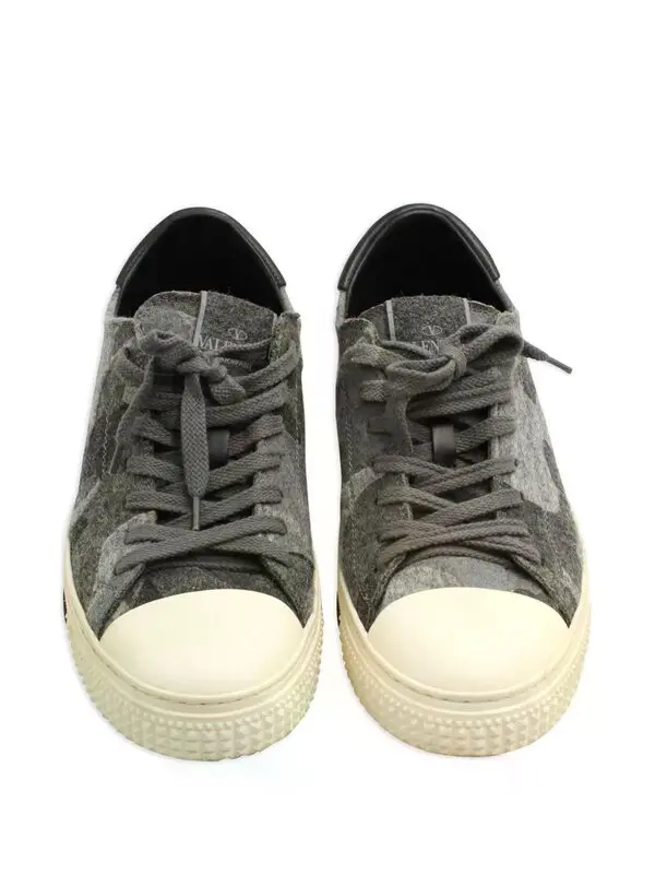 Valentino Garavani Camouflage-print Cap-toe Sneakers