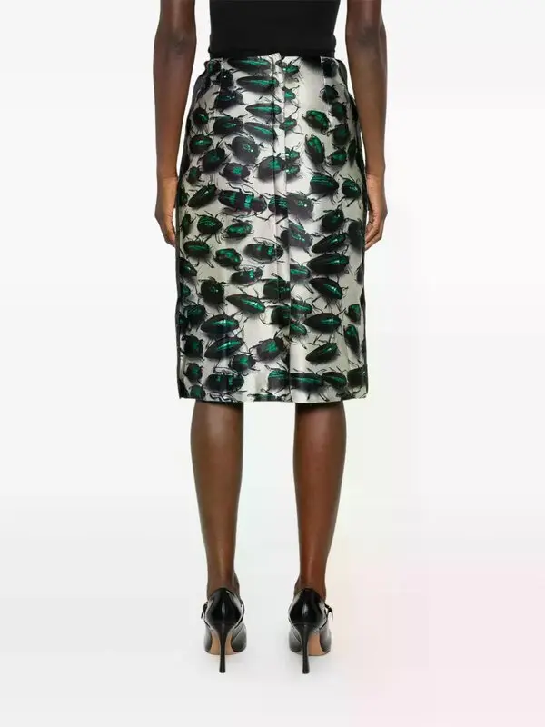 LANVIN Beetle Print High-waisted Skirt