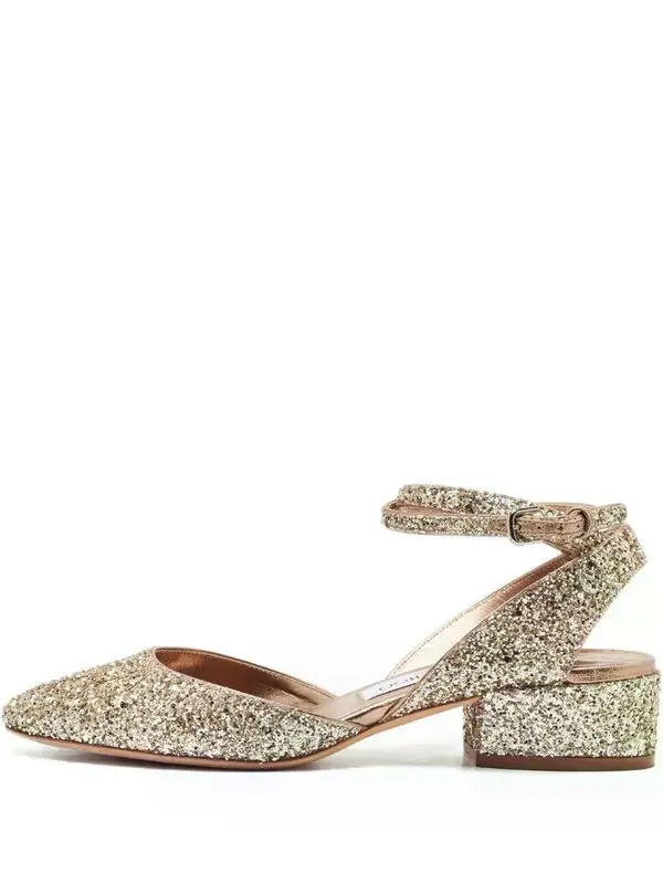 JIMMY CHOO 35mm Vicky Glitter Pumps