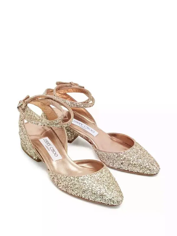 JIMMY CHOO 35mm Vicky Glitter Pumps