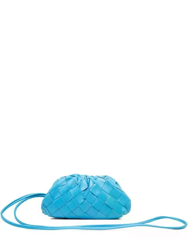 Bottega Veneta Nappa Intrecciato The Extra Mini Pouch Crossbody Bag - Blue