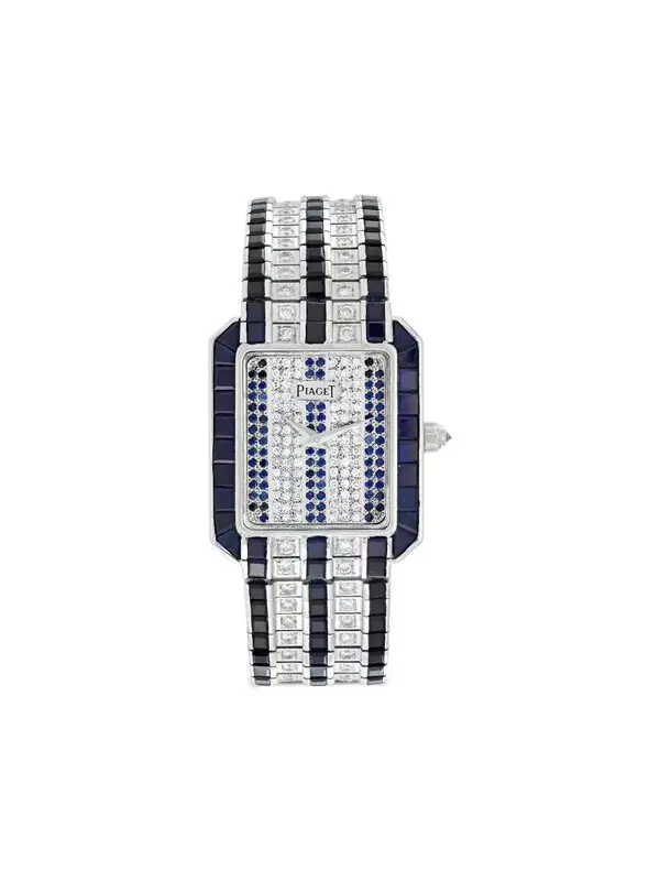 PIAGET Classic 18k White Gold Diamond And Sapphire Watch - Silver