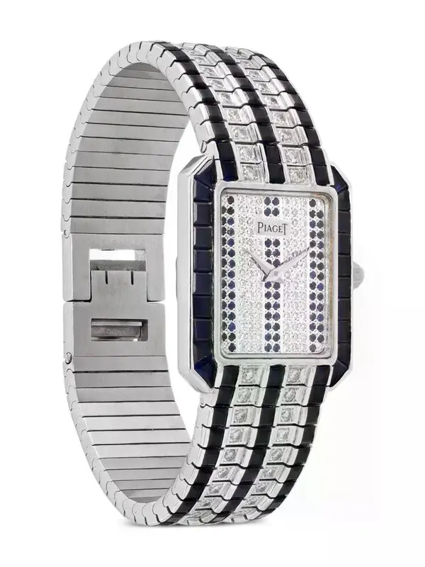 PIAGET Classic 18k White Gold Diamond And Sapphire Watch