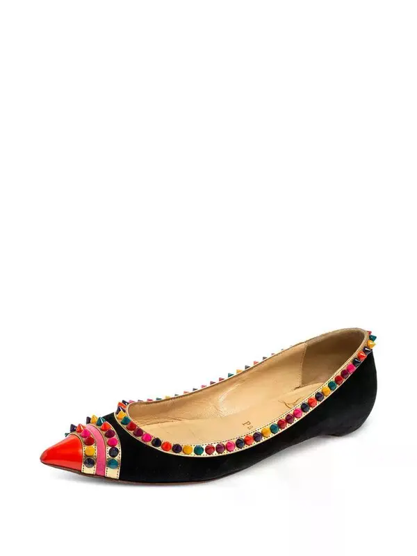CHRISTIAN LOUBOUTIN Spike-studded Flat Pumps