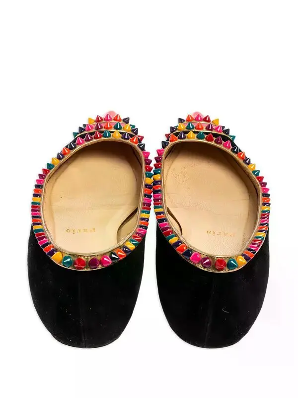 CHRISTIAN LOUBOUTIN Spike-studded Flat Pumps