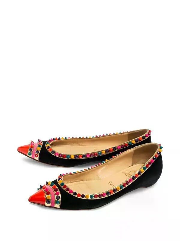 CHRISTIAN LOUBOUTIN Spike-studded Flat Pumps