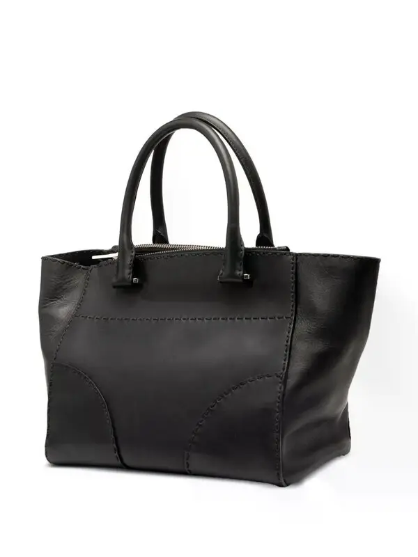 Prada Small City Calf Stitched Twin Pocket Satchel