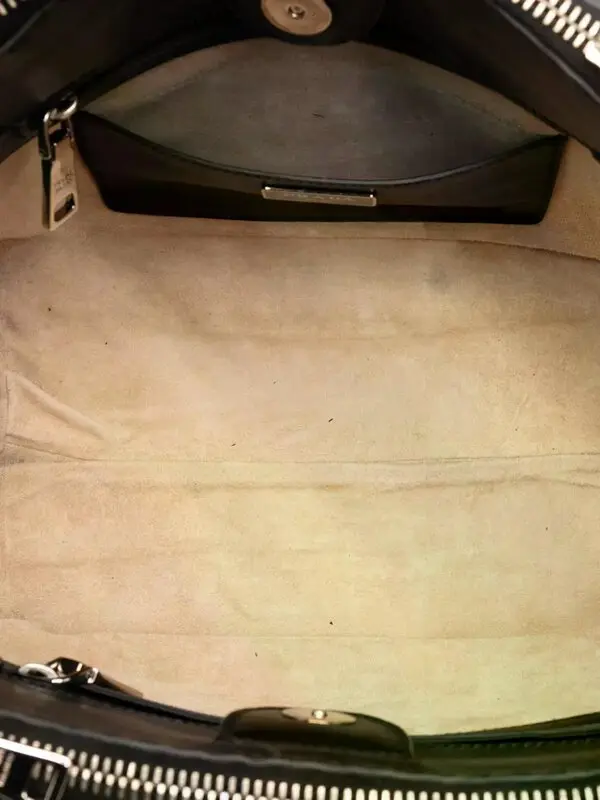 Prada Small City Calf Stitched Twin Pocket Satchel