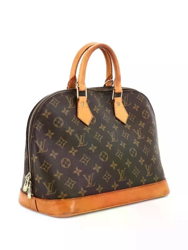 LOUIS VUITTON Vintage Alma Handbag Monogram Canvas Pm Satchel - Brown
