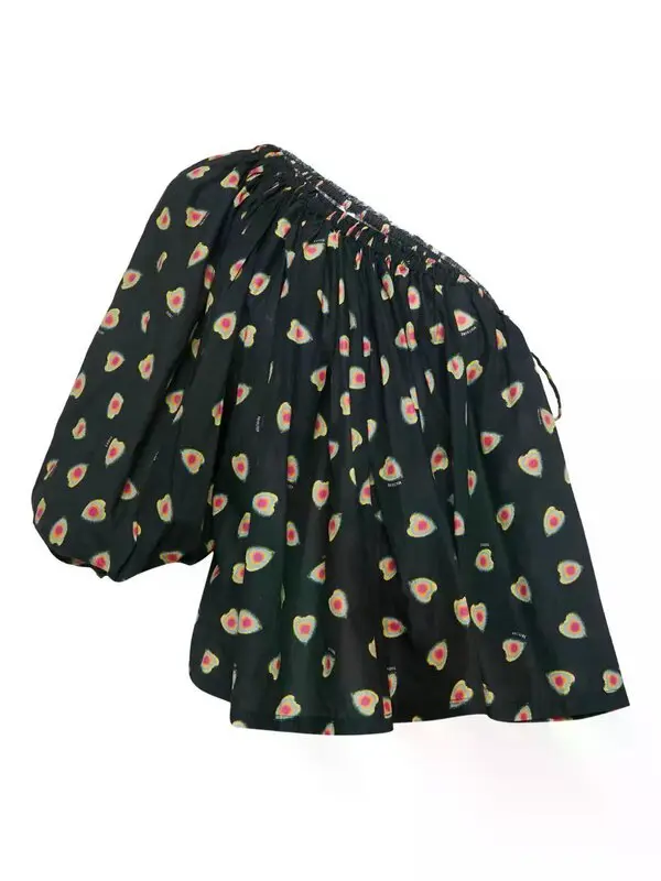 Zadig&Voltaire Heart-print One-shoulder Top