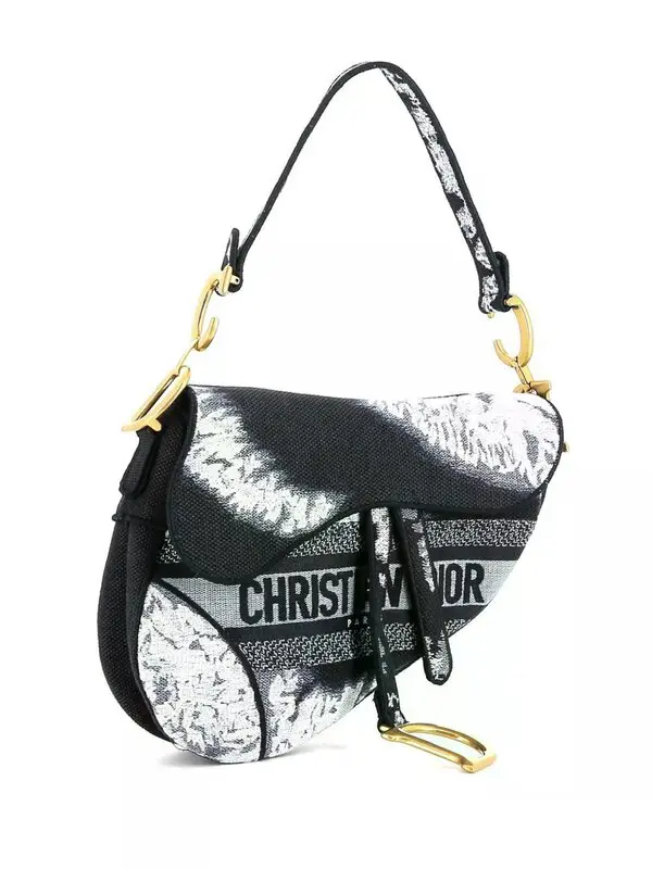 Dior 2020 Saddle Canvas Handbag - Blue