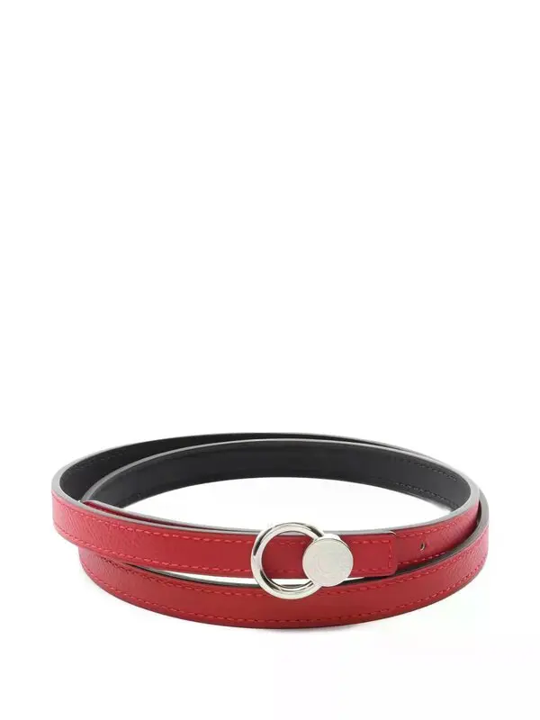 Hermès 2018 Reversible Engraved Belt - Red