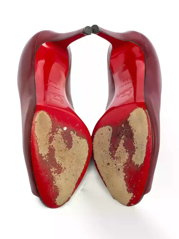 CHRISTIAN LOUBOUTIN Leather Stiletto Pumps - Red