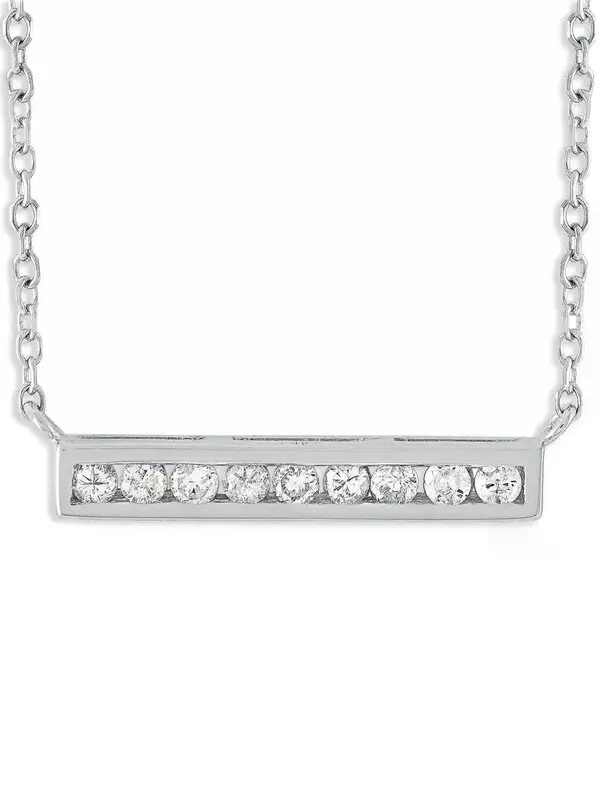 LB EXCLUSIVE 14k White Gold Diamond Necklace - Silver