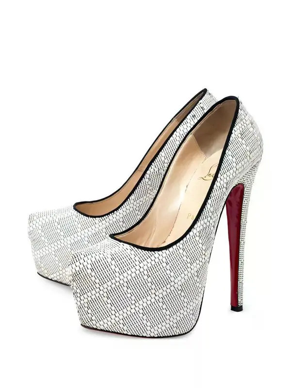 CHRISTIAN LOUBOUTIN 155mm Daffodil Pumps - White