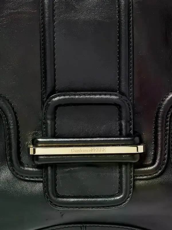 Gianfranco Ferre Leather Satchel With Top Handles