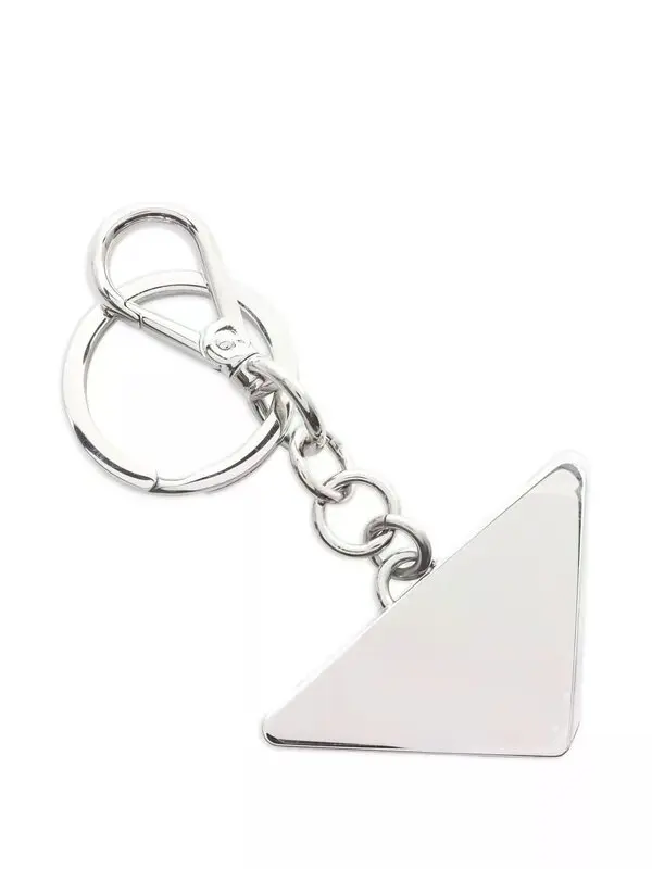 Prada Triangle Logo Keychain
