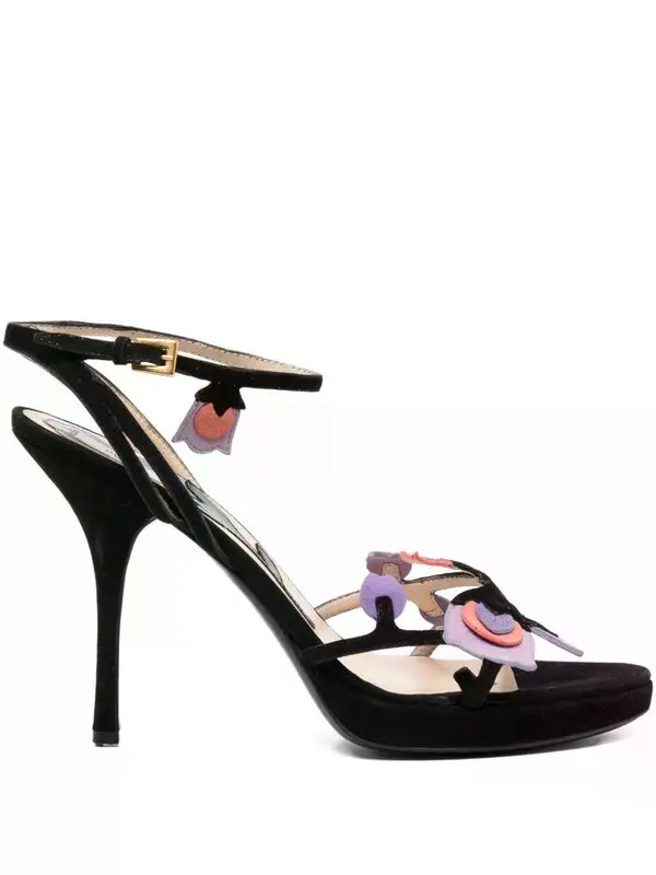 Prada 100mm Tulip Strap Sandals