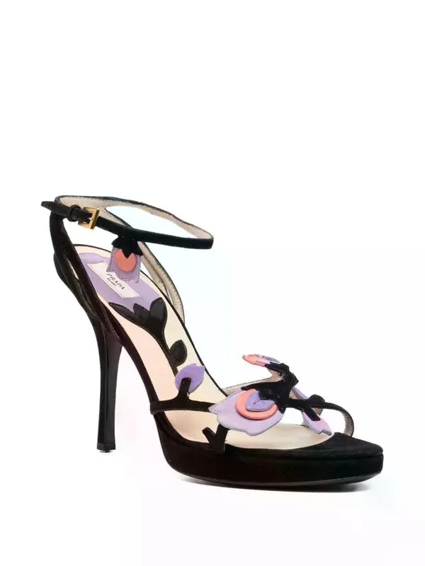 Prada 100mm Tulip Strap Sandals