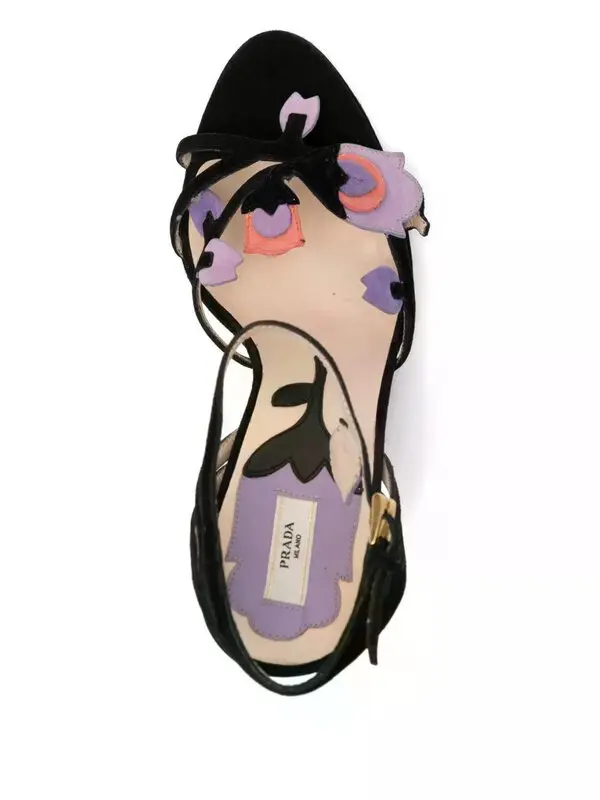 Prada 100mm Tulip Strap Sandals