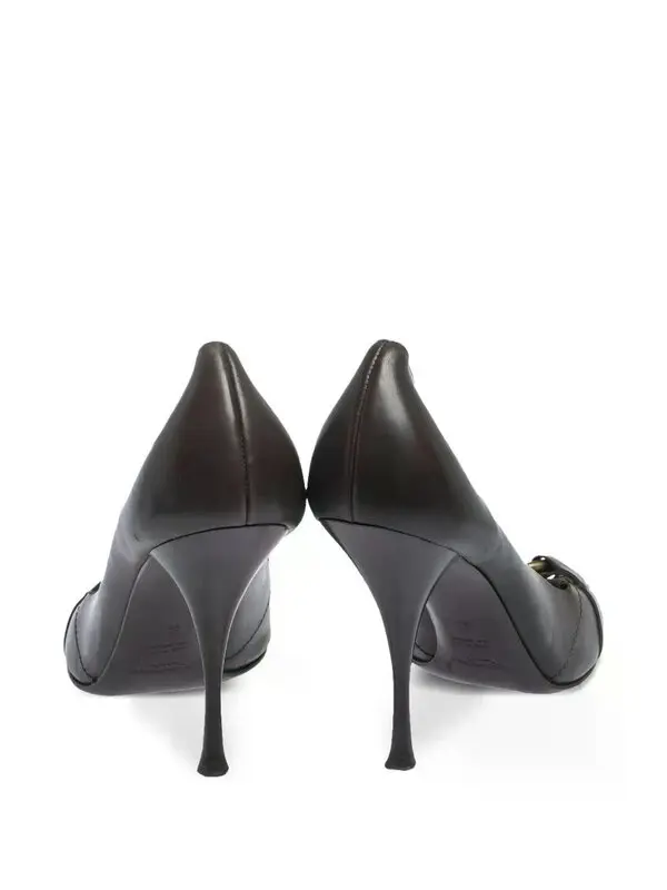 Saint Laurent 105mm Leather Heeled Pumps