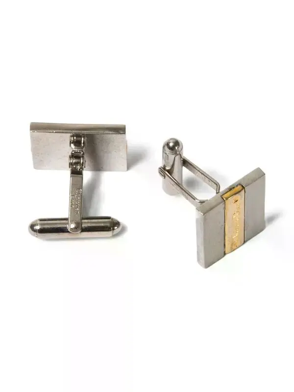 Dior 1980s Logo-engraved Cufflinks
