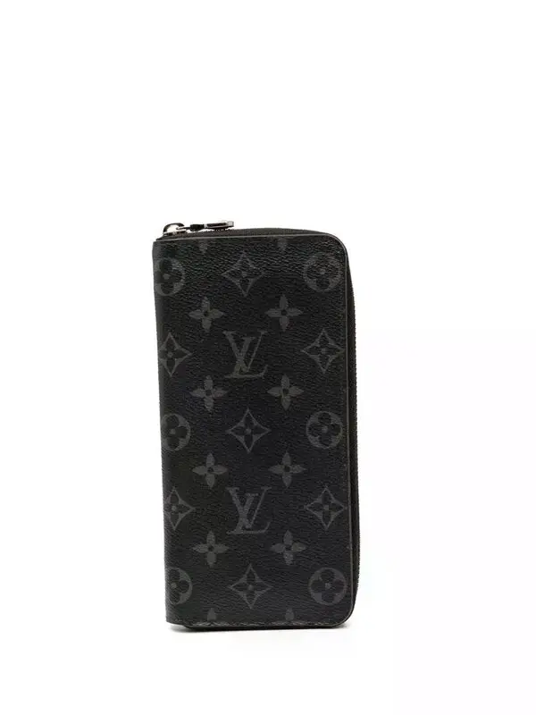 LOUIS VUITTON 2021-2025 Monogram Eclipse Vertical Zippy Wallet Long Wallets - Black