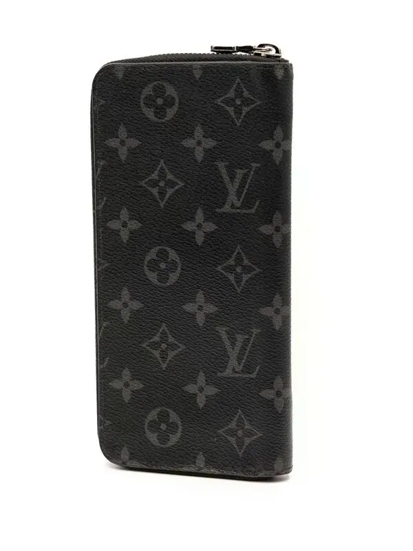 LOUIS VUITTON 2021-2025 Monogram Eclipse Vertical Zippy Wallet Long Wallets - Black