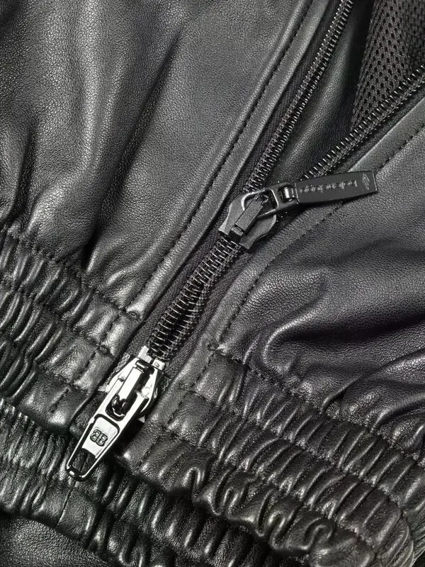 Balenciaga 2000s 3b Icon Leather Track Jacket